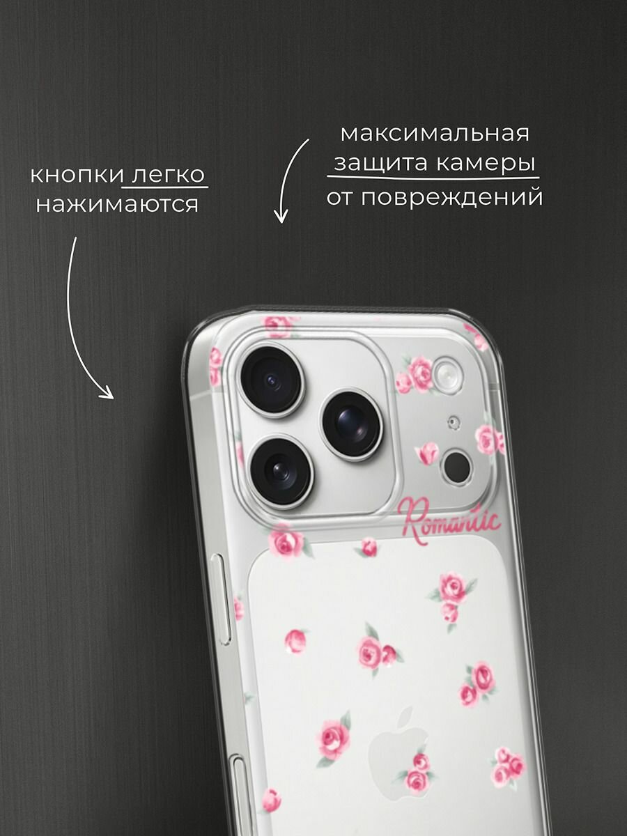Чехол на Apple iPhone 17 Pro / Айфон 17 Про с принтом "Romantic 2", прозрачный — фото 1