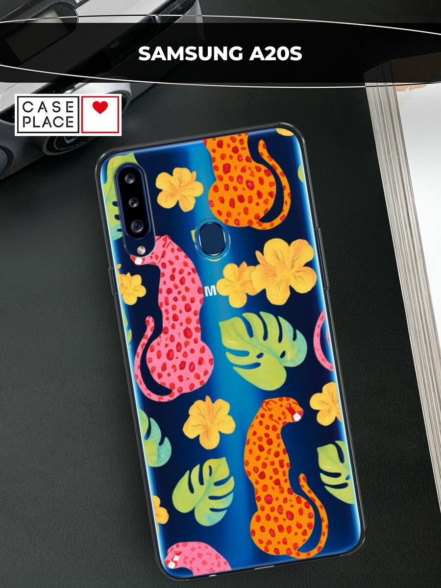 Чехол на Samsung Galaxy A20s / Самсунг Галакси A20s с принтом "Экзотика", прозрачный