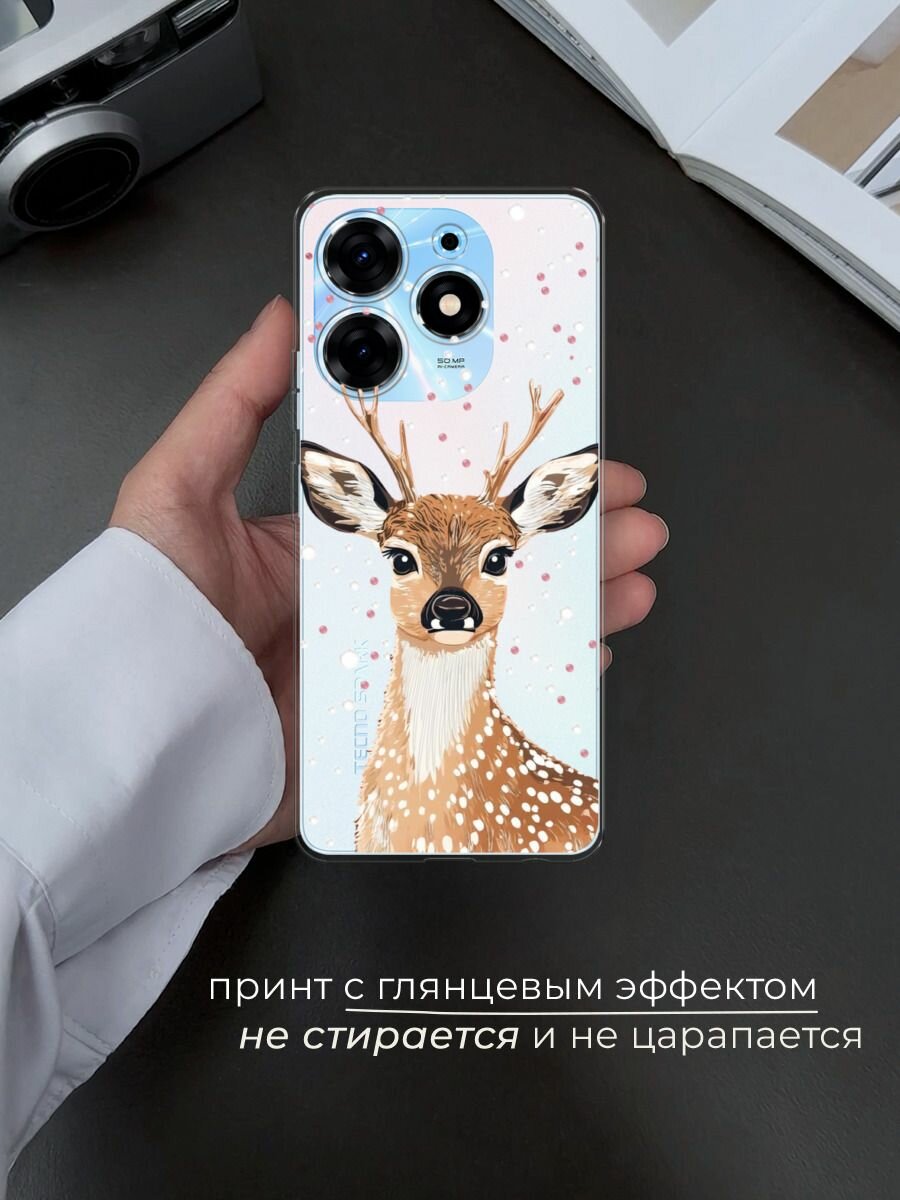 Чехол на Tecno Spark 10 Pro / Текно Спарк 10 Про с принтом "Гордый олень 3" — фото 1