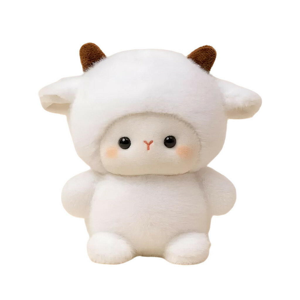 Cute and cozy plush toy companion doll adorable animal figurines for kids room sheep