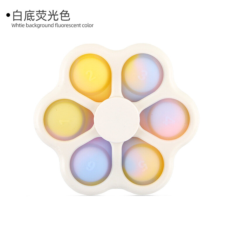 Pop Fidget Spinner, Push Bubble Spinner Simple Fidget Popper Spinners для снятия стресса, Игрушка для фиджета с нажимной пузырьковой поверхностью для взрослых и детей, Tie-Dye Push Popper-Bubble Fidget Toys, Набор сенсорных игрушек Simple Dimple, Игрушка