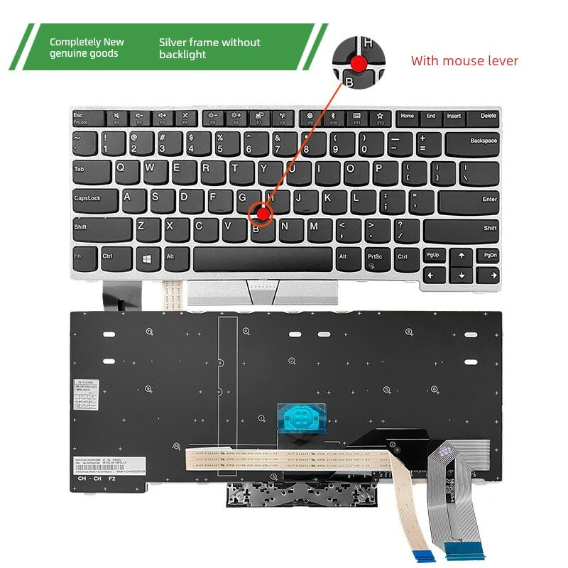 Подходит для клавиатуры ноутбука Lenovo Thinkpad T14 Gen1 Gen2 P14s Gen1 Gen2 Совершенно новая серебряная рамка с