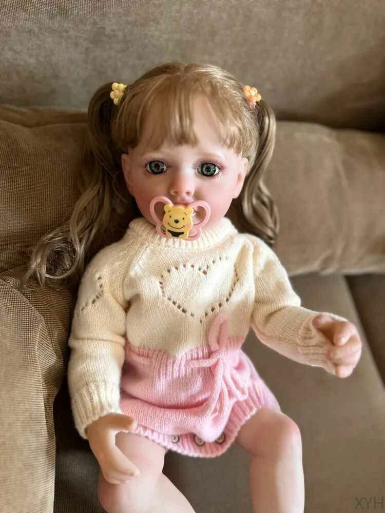 Кукла реборн силиконовая 55см Силикон для всего тела /девушка
