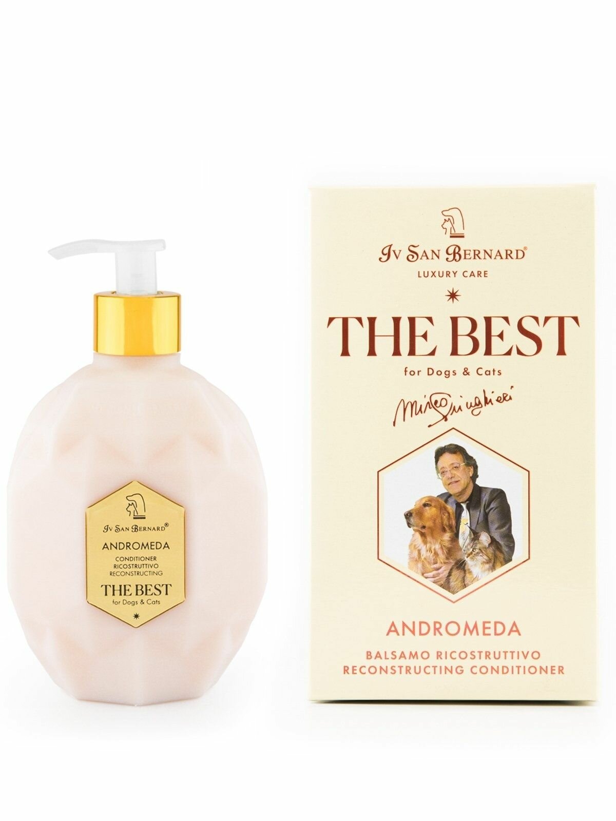 Iv San Bernard The Best line Andromeda - Кондиционер для выпадающей шерсти и чувствительной кожи с экстрактом шиповника 500мл