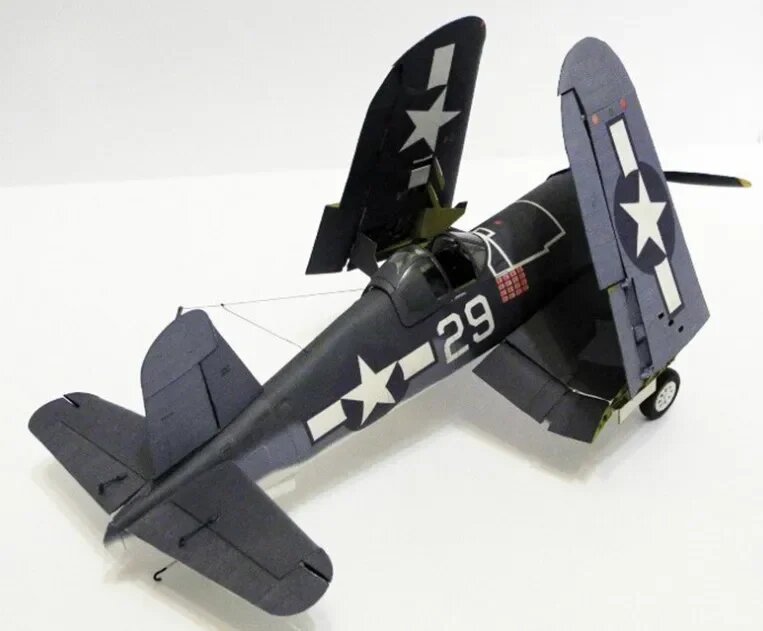 3D бумажная модель самолета F4U-1A Corsair GRAPMAN 1/33