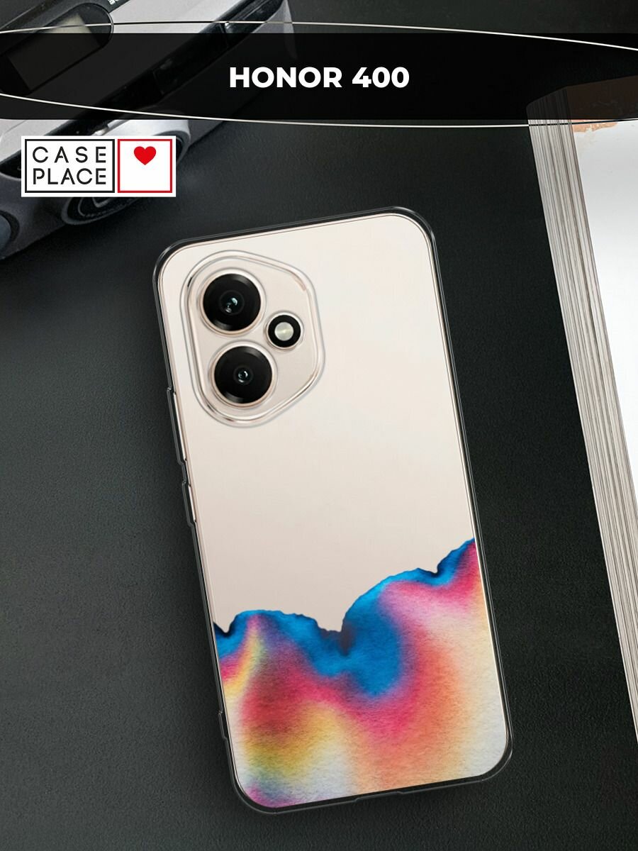 Чехол на Honor 400 / Хонор 400 с принтом Акварельное сочетание, прозрачный
