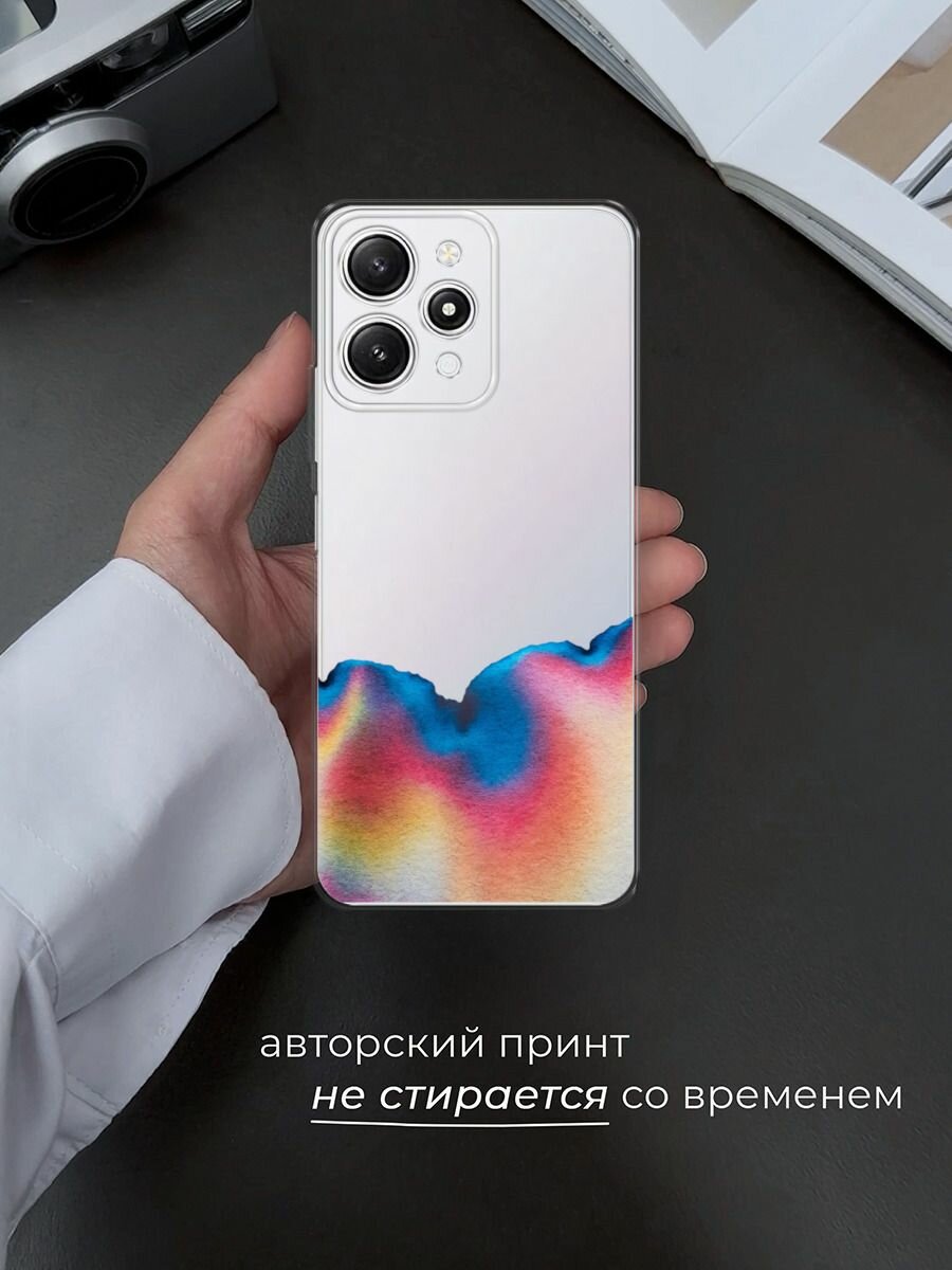 Чехол на Xiaomi Redmi 12 / Сяоми Редми 12 с принтом Акварельное сочетание, прозрачный — фото 1