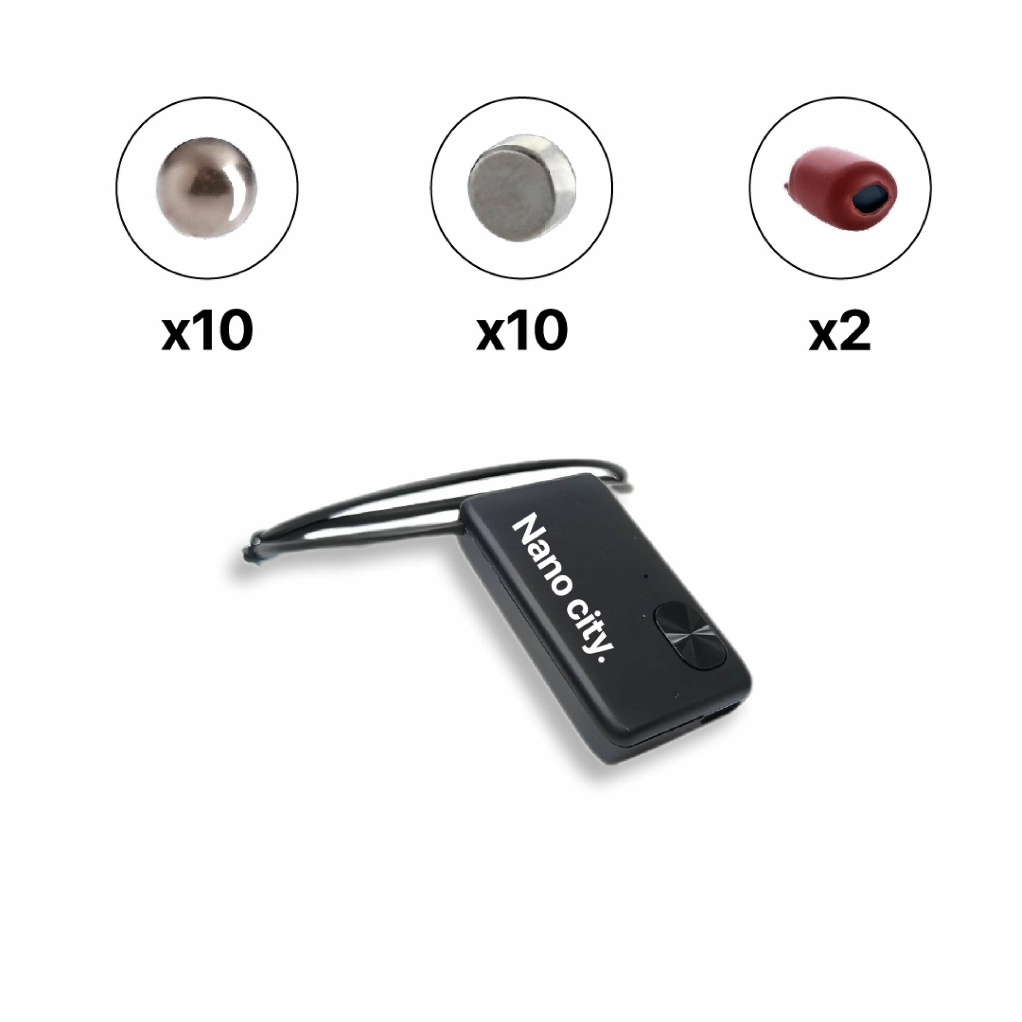 Микронаушник Nano City Магнитный Bluetooth Max встроенный микрофон