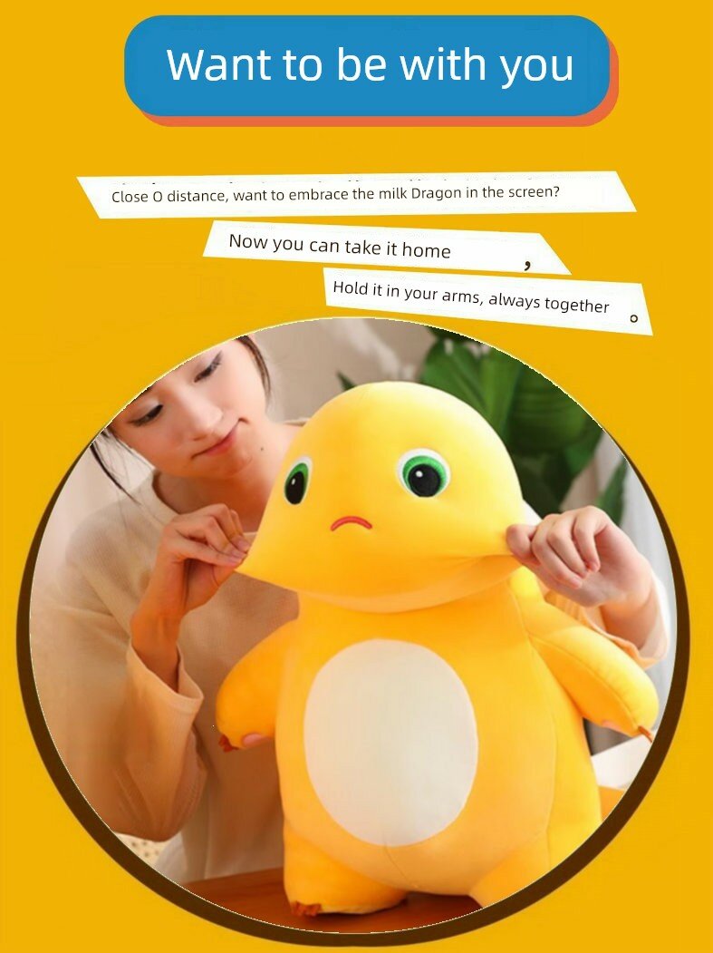 Настоящая милая мягкая игрушка в виде молочного дракона, кукла Тираннозавр Рекс, детская мягкая игрушка-подушка,