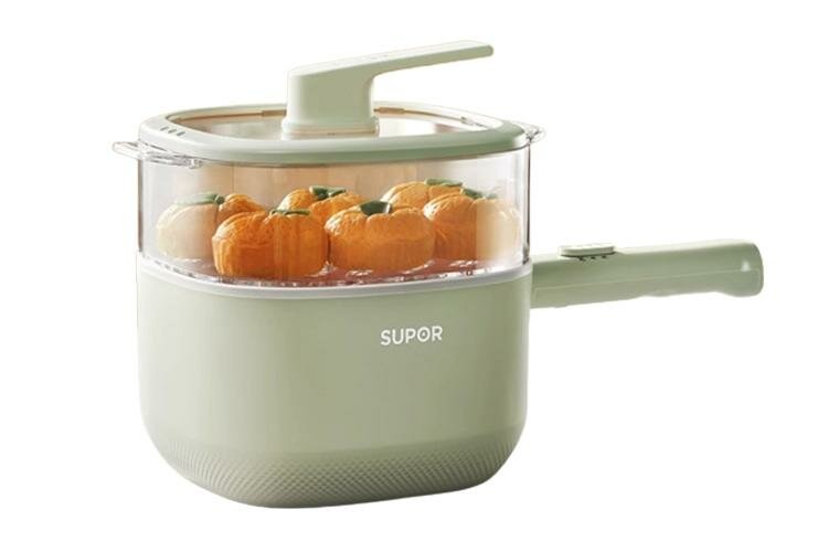 Электрическая кастрюля SUPOR зеленая, для приготовления пищи, 2 литра, высокая мощность, удобство вь