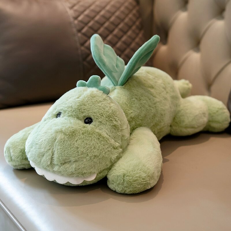 Милый маленький плюшевый динозавр, мягкая игрушка для девочек, с которой можно спать на кровати, уютная подушка в