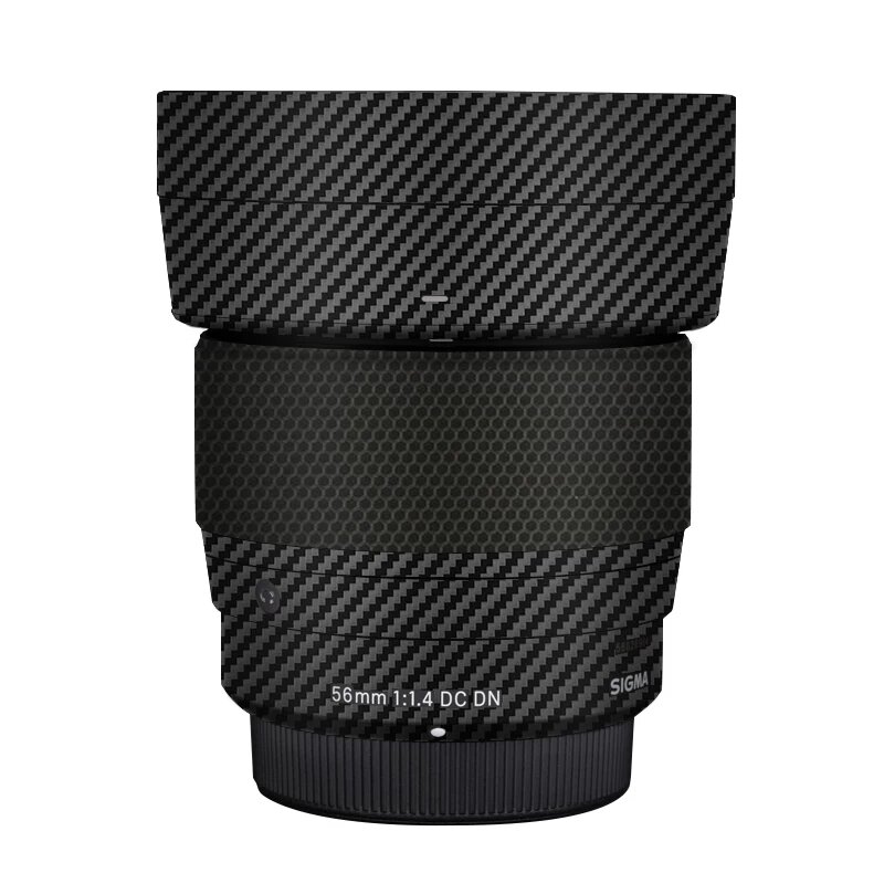 Защитная пленка для объектива Sigma 56mm f/1.4 DC DN M43 - Карбоновый черный для беззеркальной камеры