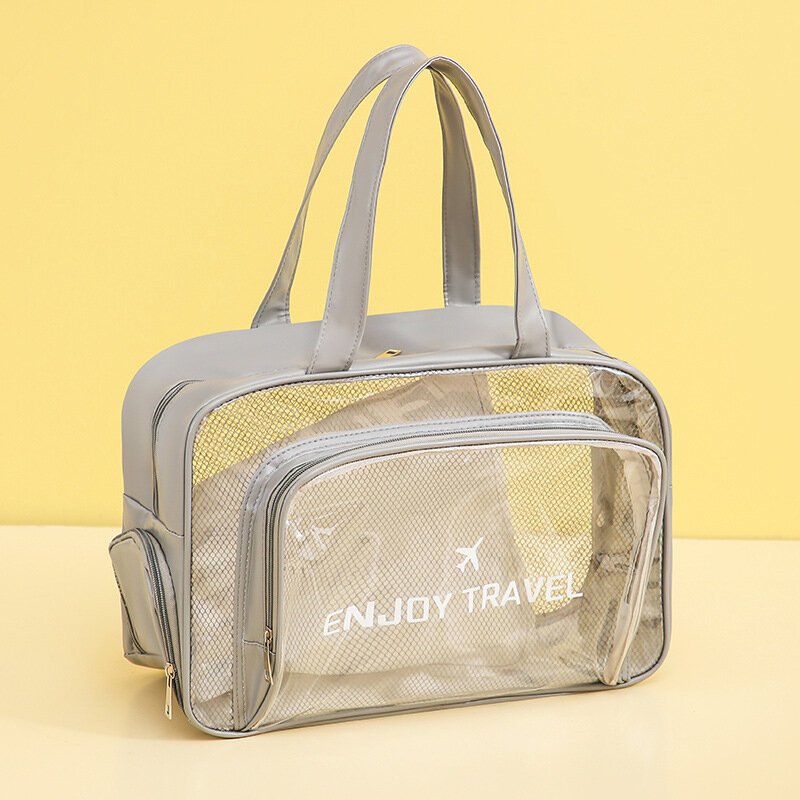Пляжная сумка Runhui Travel Essential, прозрачная, водонепроницаемая, портативная сумка для туалетных принадлежностей с отделением для мокрых и сухих вещей, сумка для плавания, водонепроницаемая сумка для бассейна.