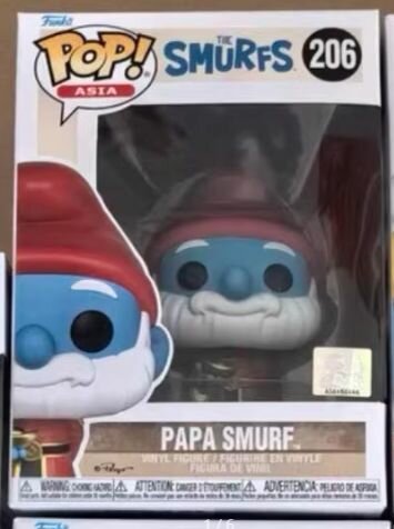 (№206): ASIA. Смурфики: Папа Смурф (Papa Smurf), виниловая фигурка №206