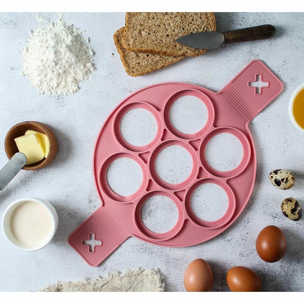 Форма Vetta, для оладий/котлет/яиц, круглая, силиконовая, 23см