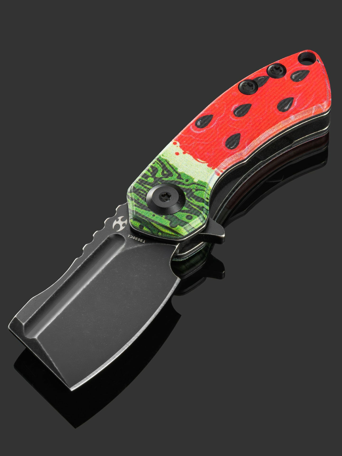 Складной нож Kansept Mini Korvid Watermelon T3030C1, сталь 154CM, рукоять G10
