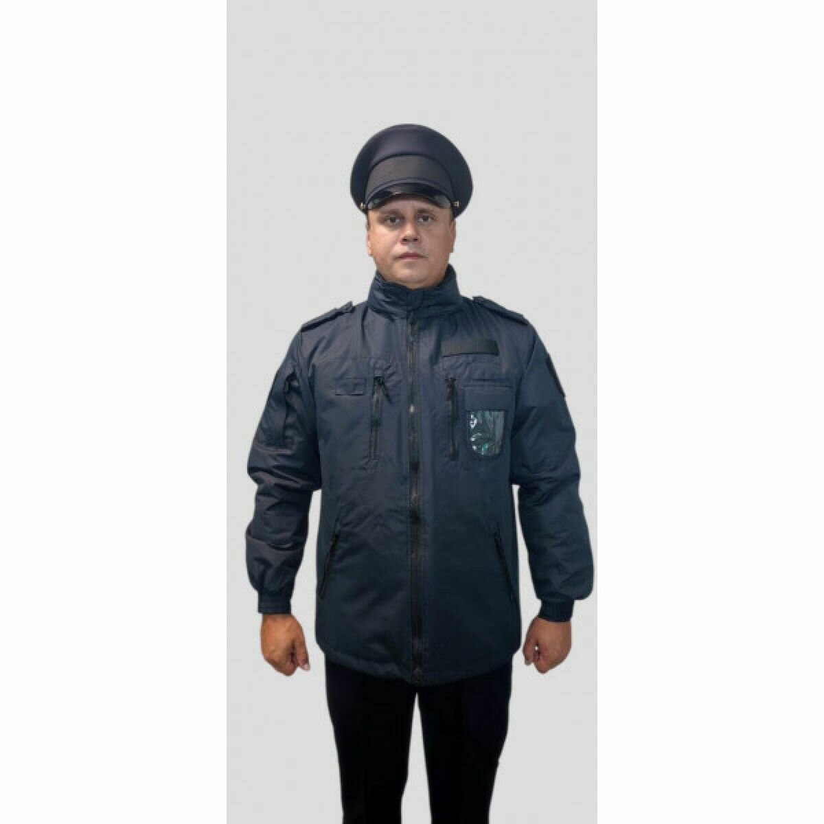 Куртка Полиция демисезонная удлиненная нового образца с карманом под жетон, Размер 52-54, Ростовка 182-188