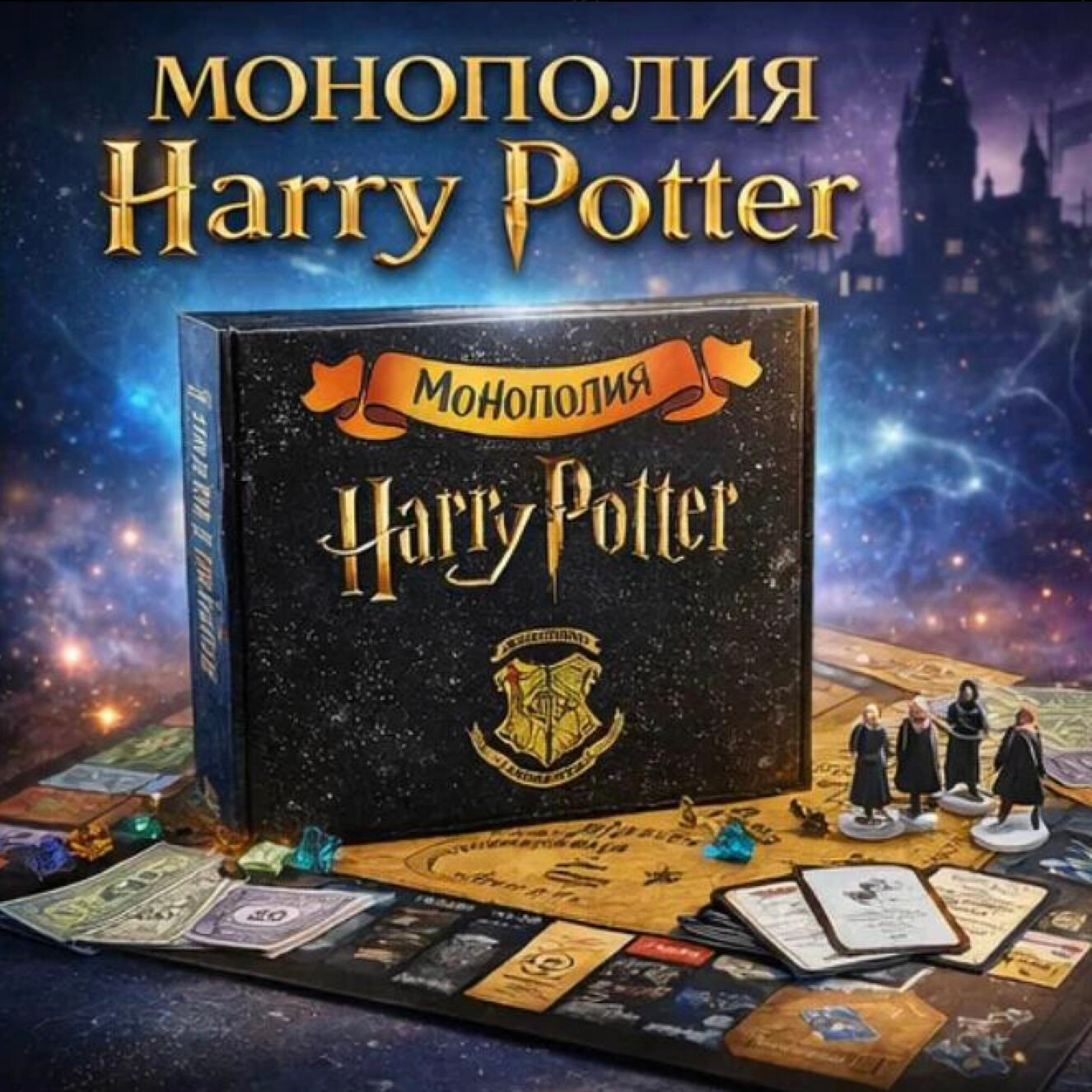 Настольная игра Гарри Поттер / Карточная игра для детей и взрослых "Harry Potter" / Настольные игры для детей от 7 лет
