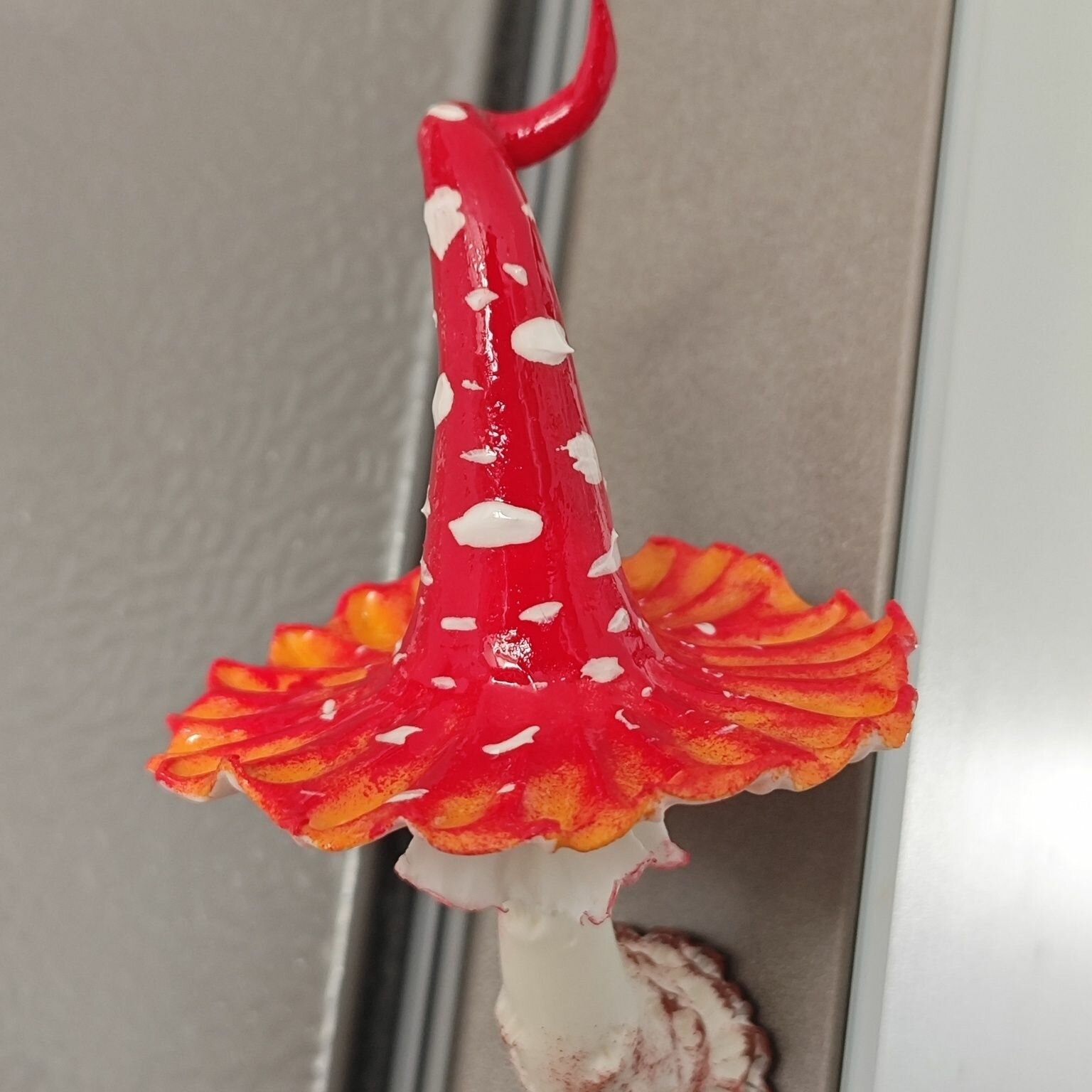 3D магнит на холодильник из смолы в виде гриба, художественный держатель для ручек, наклейка для декора комнаты, полностью ручная работа