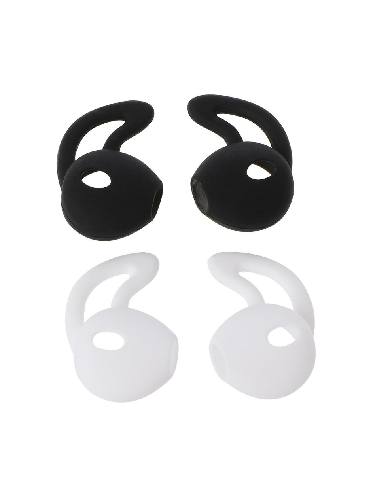 2 пары из 4-х, earpods Apple, силиконовый чехол для наушников с ушками, пара черно-белых