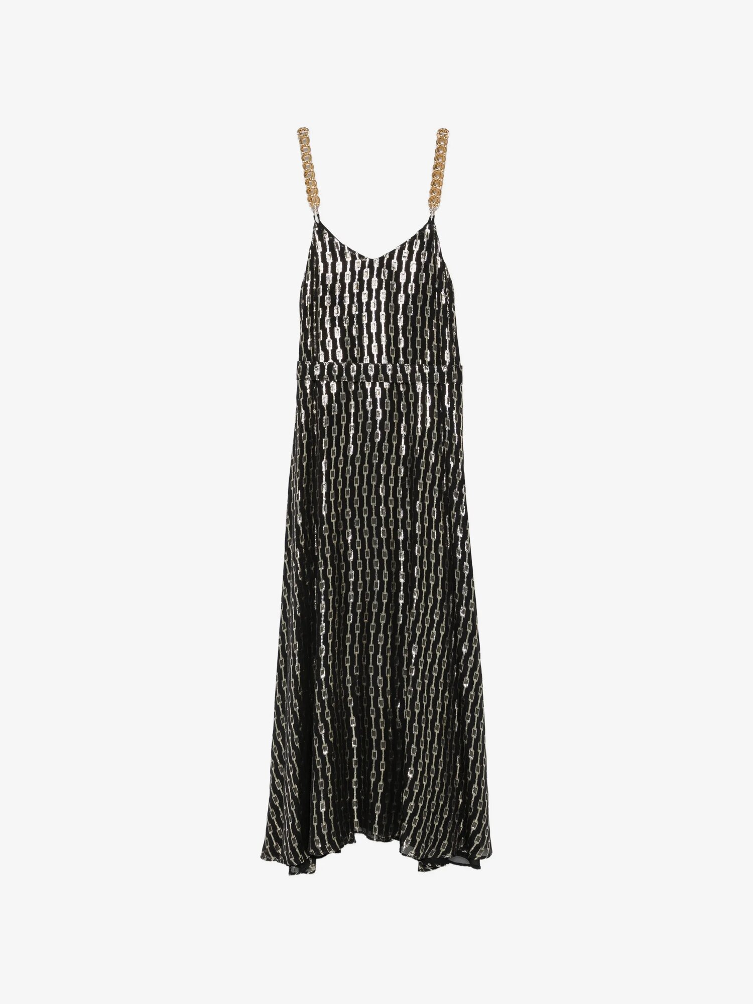 Платье Chain-link-print chain-strap maxi dress