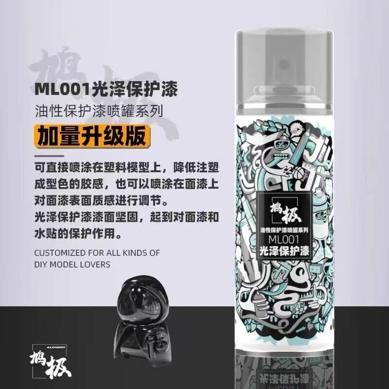 ML001 серая аэрозольная грунт-шпатлевка для моделей, пластика и смолы