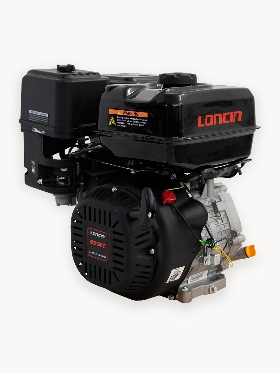 Двигатель бензиновый Loncin G500F (A type) вал 25 мм, 23 лс, ручной старт