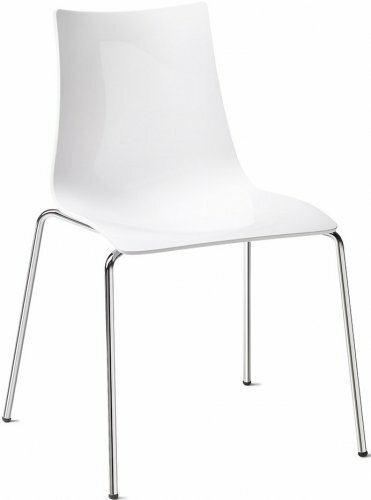 Стул пластиковый ReeHouse Zebra Antishock Хром, белый Размеры: Высота 810мм Глубина 520мм Ширина 540мм