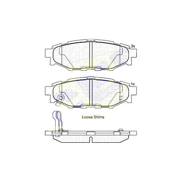 ICER 181759 (26696AG010 / 26696AG020 / 26696AG030) 181759 колодки дисковые задние \ Subaru (Субару) Legacy (Легаси) IV