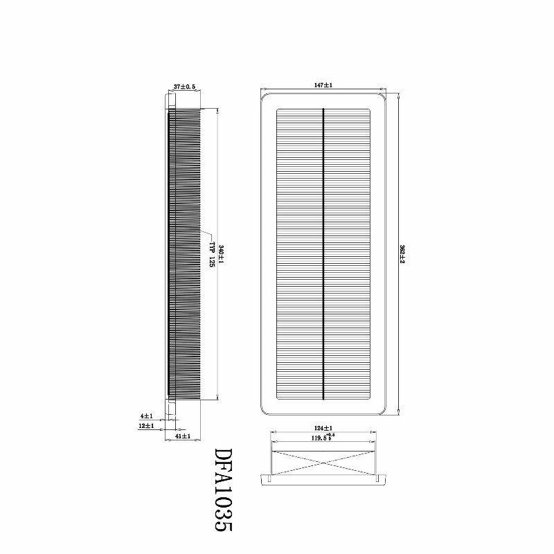 Фильтр воздушный DOUBLE FORCE арт. DFA1035 CITROEN C4 2008, MINI COOPER S 2002, PEUGEOT 3008 2009