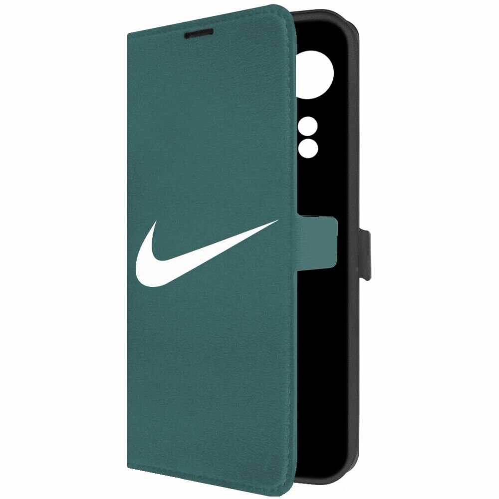Чехол-книжка Krutoff Eco Book для Oppo A58 4G Nike (Найк) (зелёный опал)