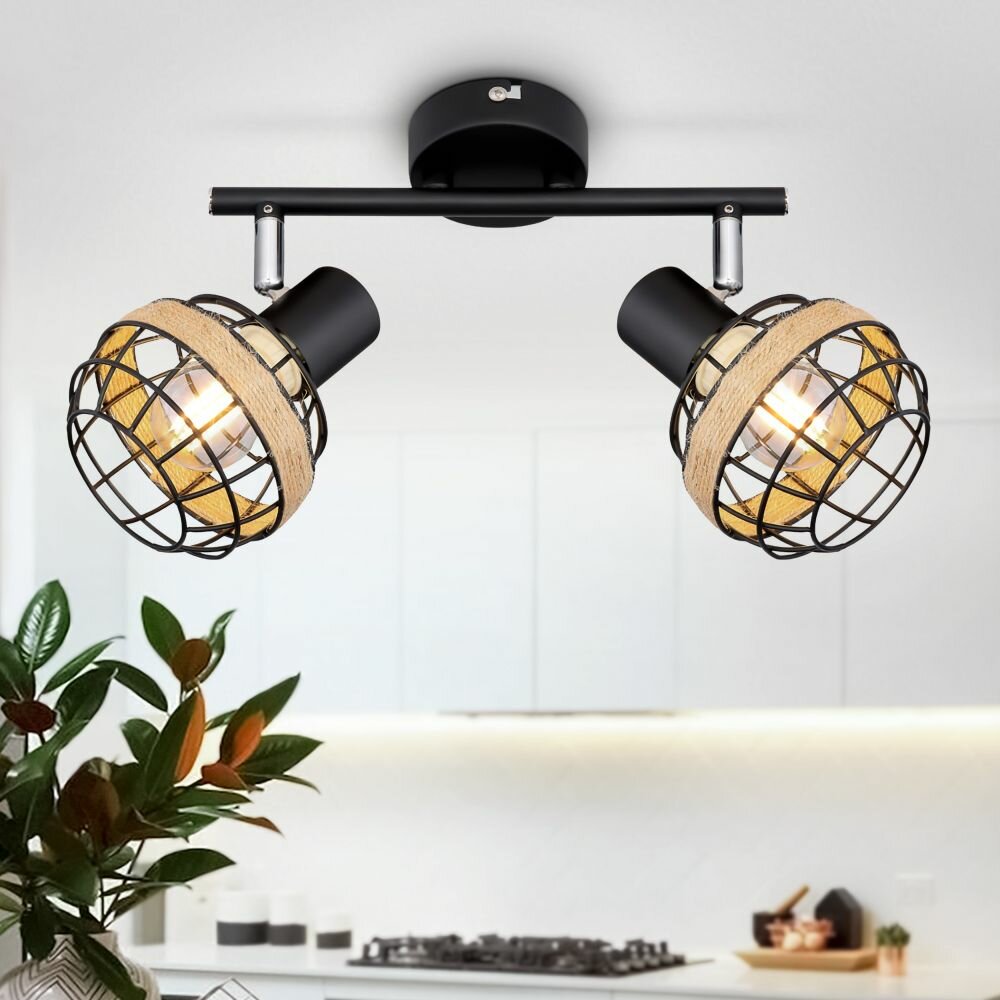 Светильник потолочный Rivoli Fedora 2xЕ14 40Вт накладной с поворотным механизмом