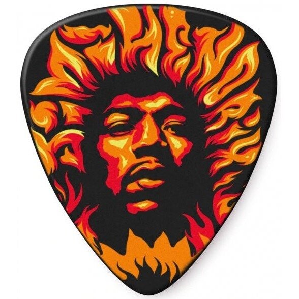 Набор медиаторов 6шт. Dunlop JHP14HV Jimi Hendrix Voodoo Fire 6Pack