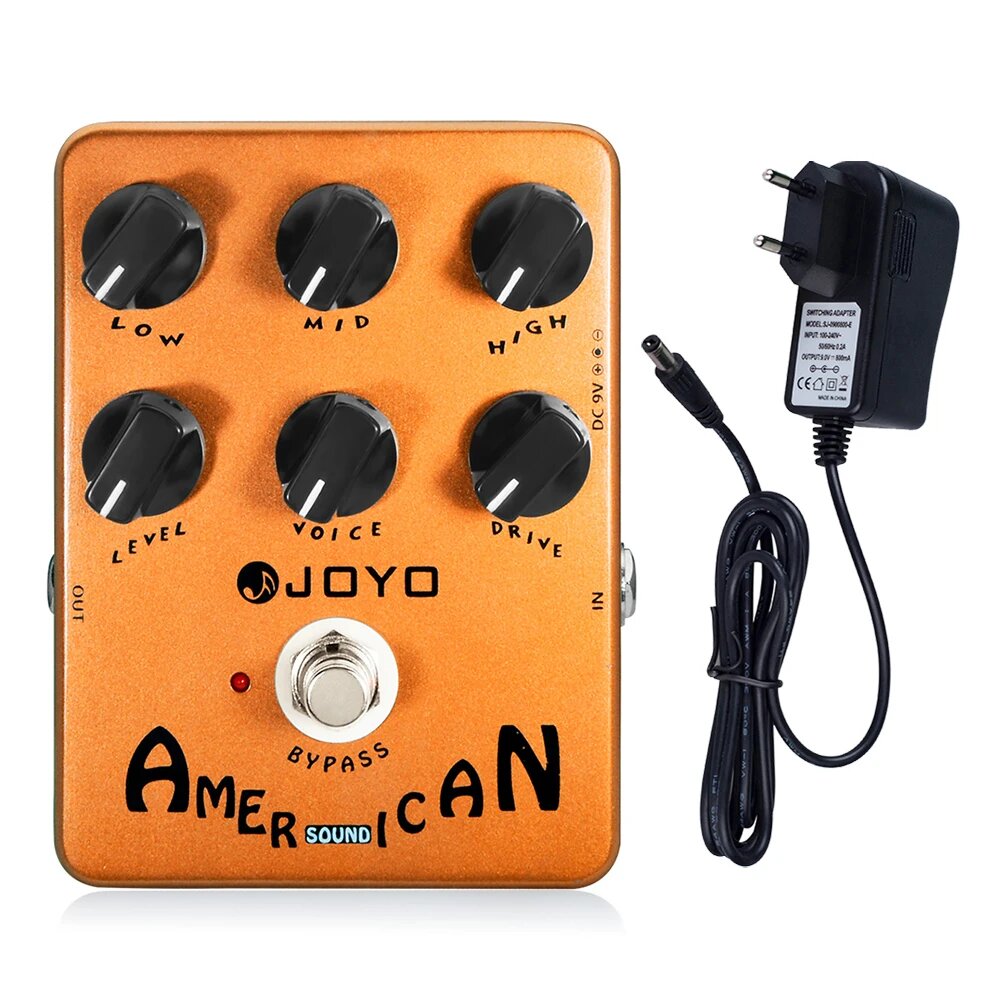 JOYO JF-14 American Sound Overdrive с адаптером