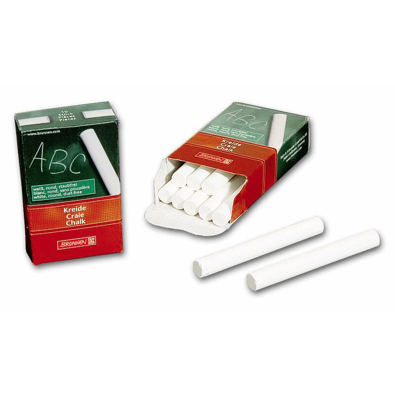 Мел школьный "Brunnen", 1 см, 10 штук