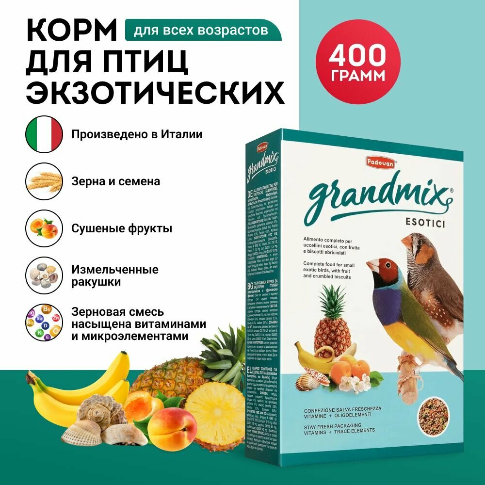 Padovan Корм для экзотических птиц Грандмикс 400г