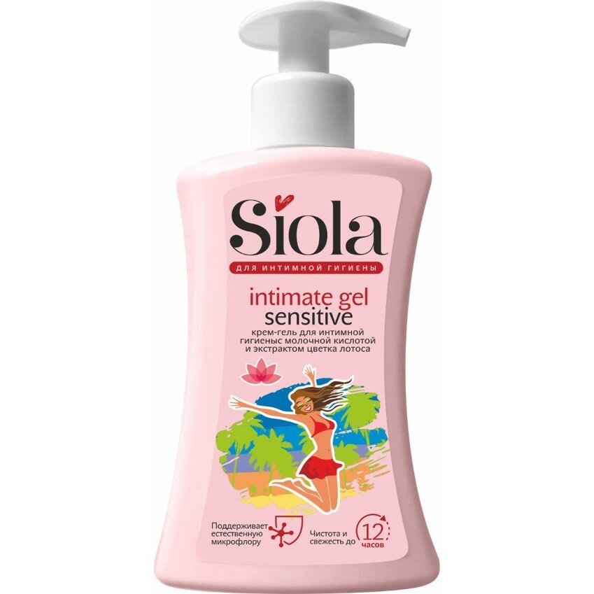 Крем-гель для интимной гигиены Siola, экстракт лотоса и молочная кислота, 280мл