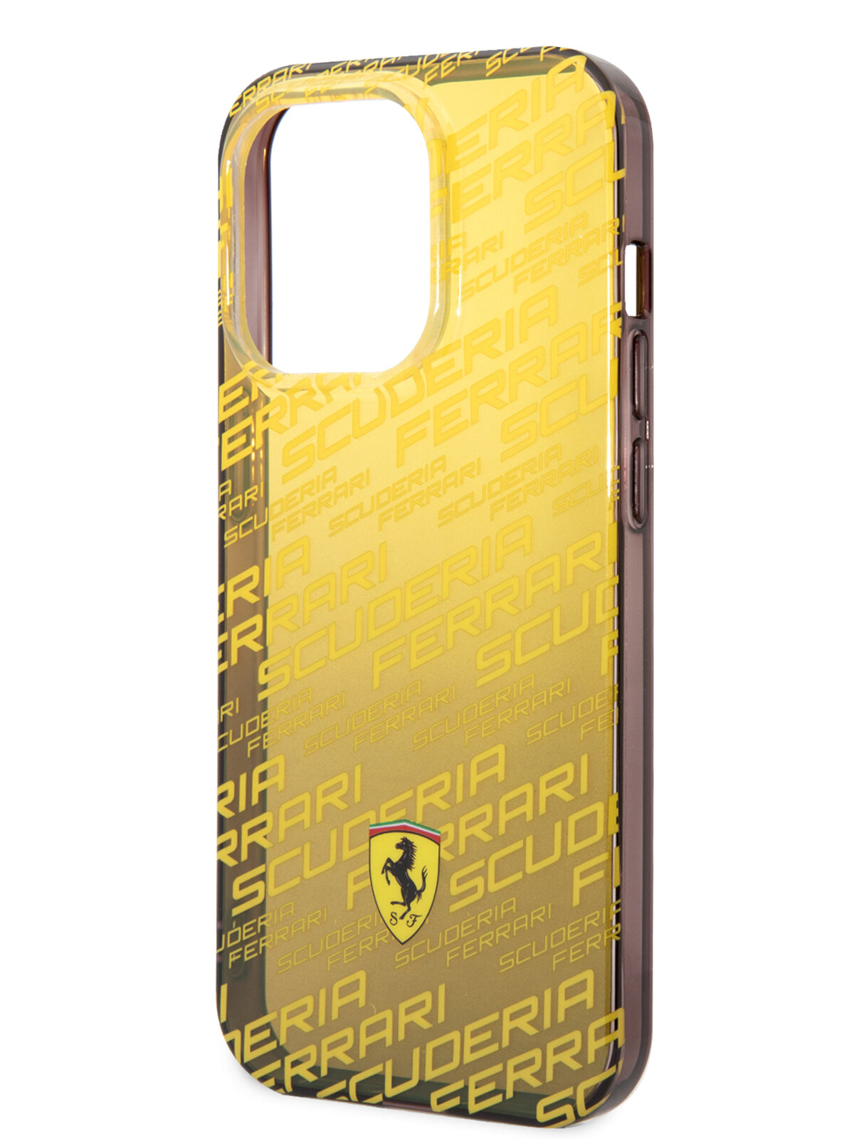 Ferrari для iPhone 14 Pro чехол PC/TPU Allover Scuderia Hard Gradient Yellow