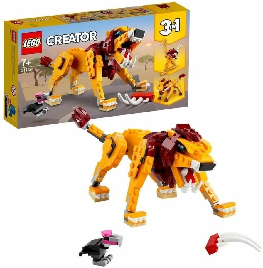 31112 Конструктор LEGO Creator Wild Lion 3в1 Дикий Лев 224 деталей