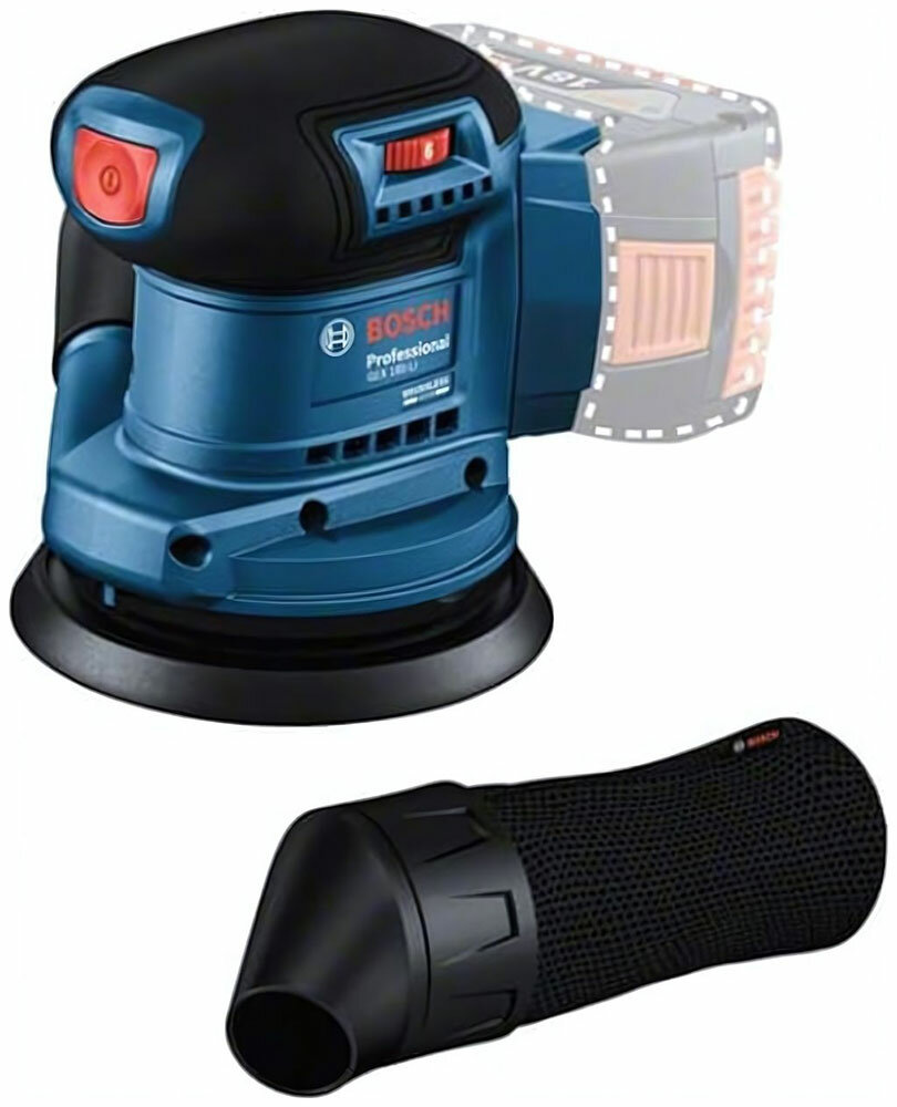 Шлифмашинка эксцентриковая Bosch GEX 185-LI (без АКБ и ЗУ) 06013A5080