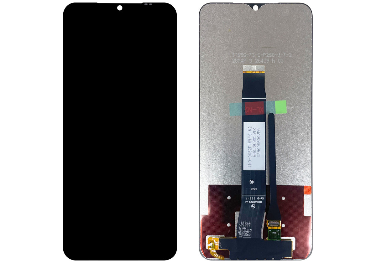 Дисплей (экран) в сборе с тачскрином для Xiaomi Redmi A2 Plus (23028RNCAG) черный / 720x1600