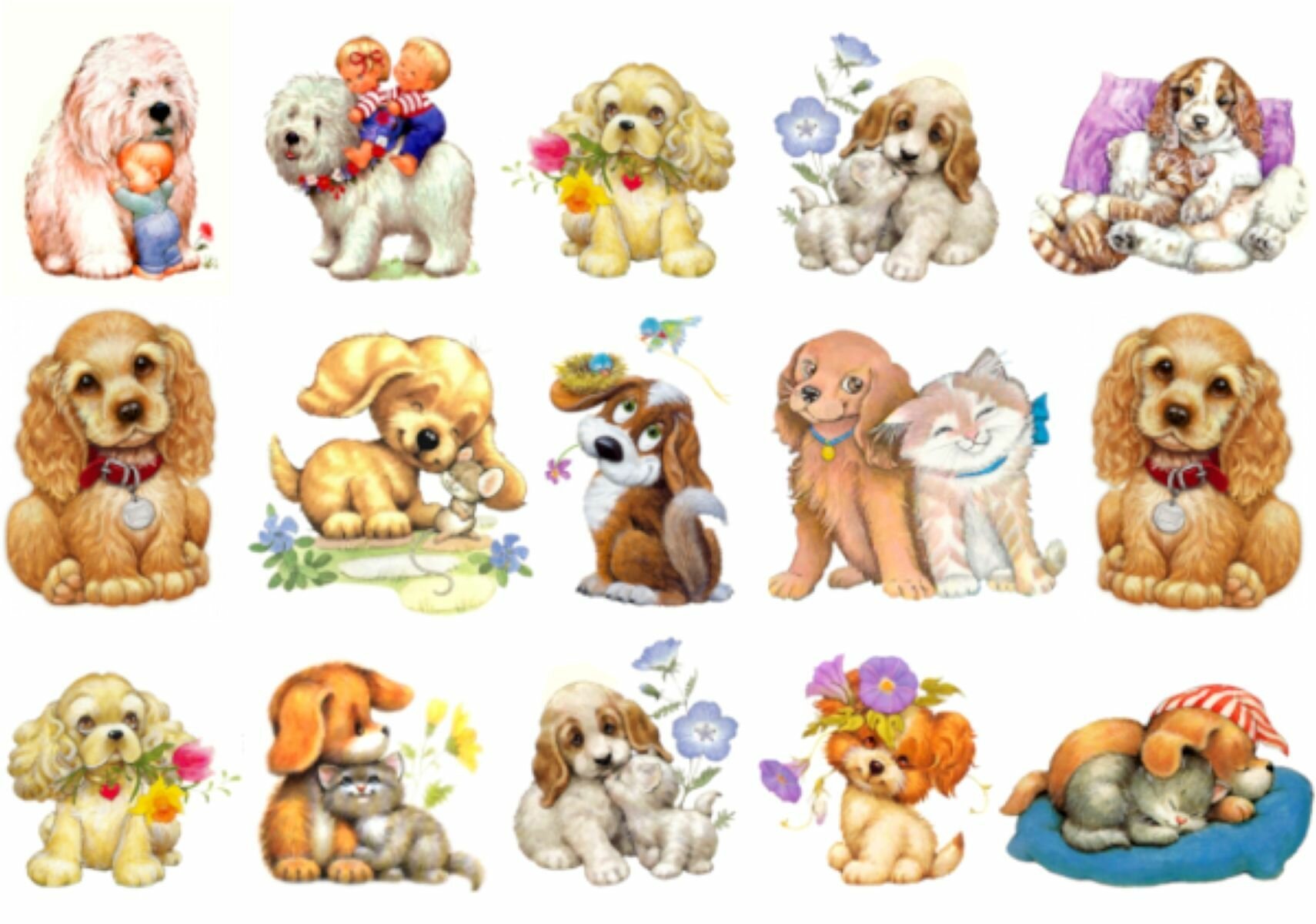 Водорастворимая картинка "Собачки"