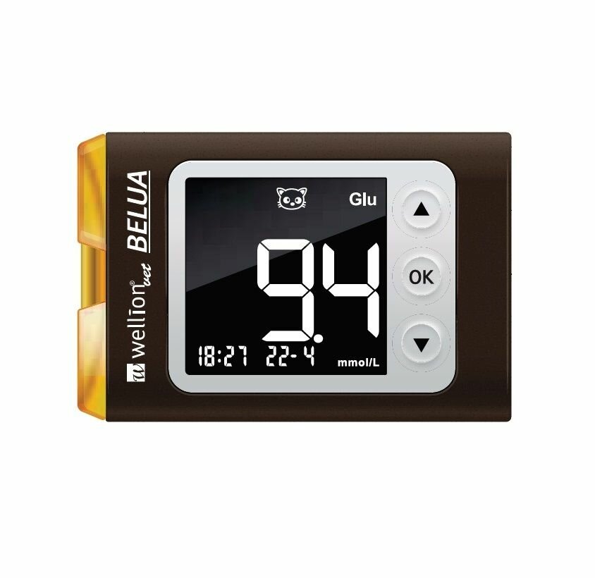 Анализатор глюкозы и кетонов для кошек, собак и коров WellionVet BELUA