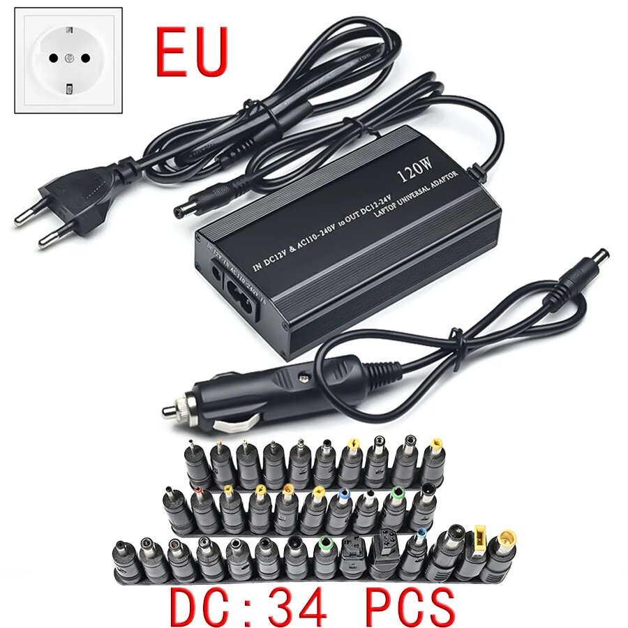 Универсальный адаптер для ноутбуков 120W EU (34 DC)