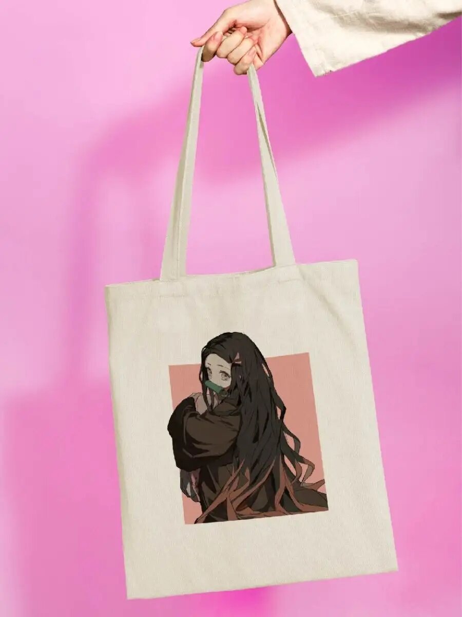 Сумка шоппер  с принтом аниме Нэдзуко Камадо