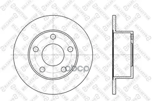 Диск тормозной задний Audi 100/A6, VW Passat 1.8-1.9TDi 90> Stellox арт. 60204744SX