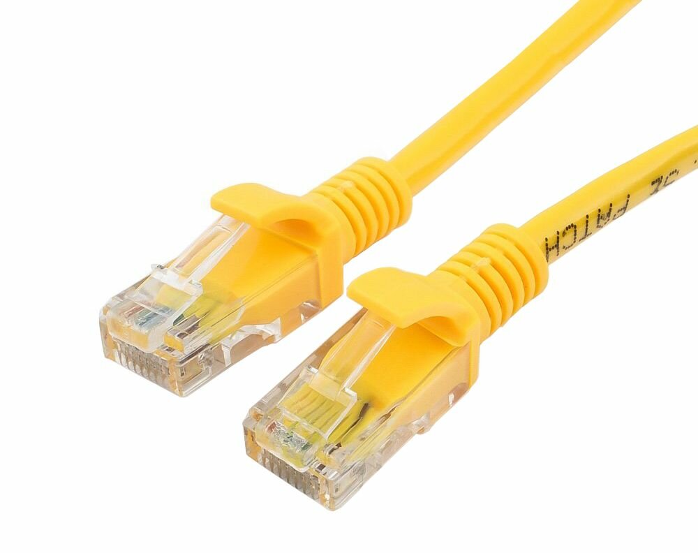 Патч-корд RJ-45, UTP Gembird PP12-3M/Y кат.5e, 3м, литой, многожильный (желтый)