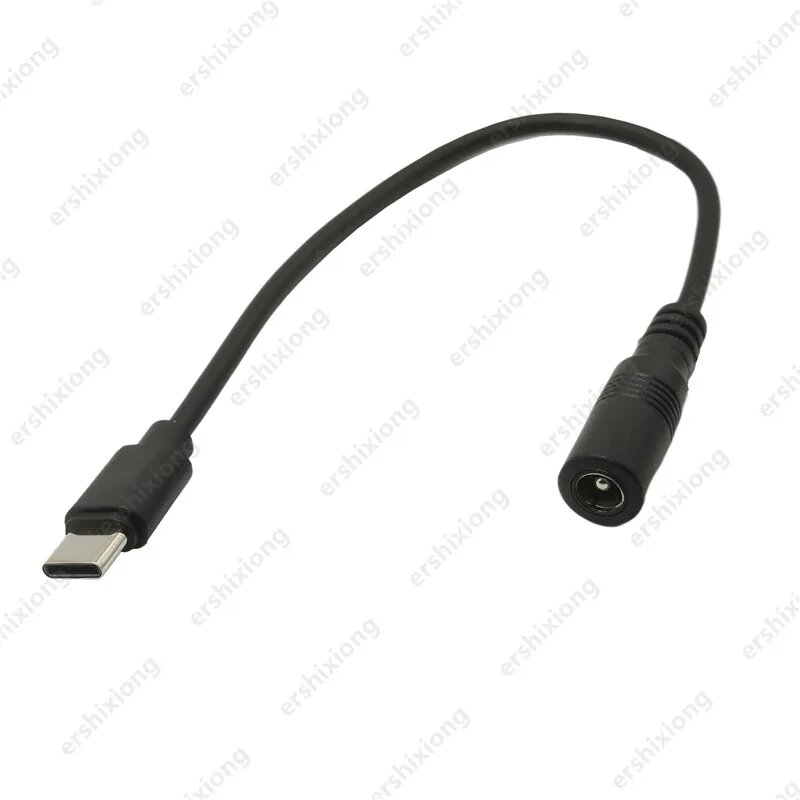 Кабель питания USB Type C на DC 5,5x2,1 мм CY 1 м, 5.5x2.1mm Female