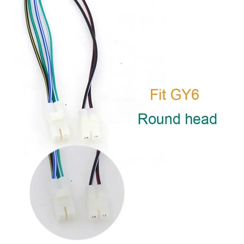 Разъем GY6 Round head, белый, Type A