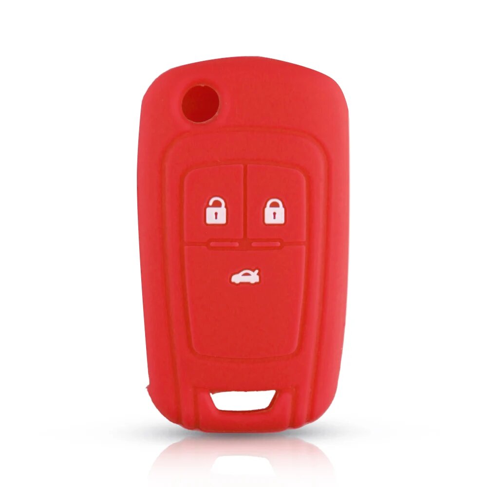 KEYYOU 3 кнопки силиконовый чехол для ключа автомобиля для шевроле круз Chevrolet Cruze Aveo Lova Epica Opel VAUXHALL Astra Corsa Antara Meriva Insignia корпус для пк Красный